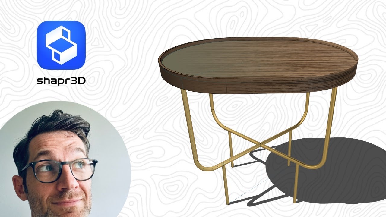 Shapr3D - Pill Shape Table with Cross Wirebase - YouTube