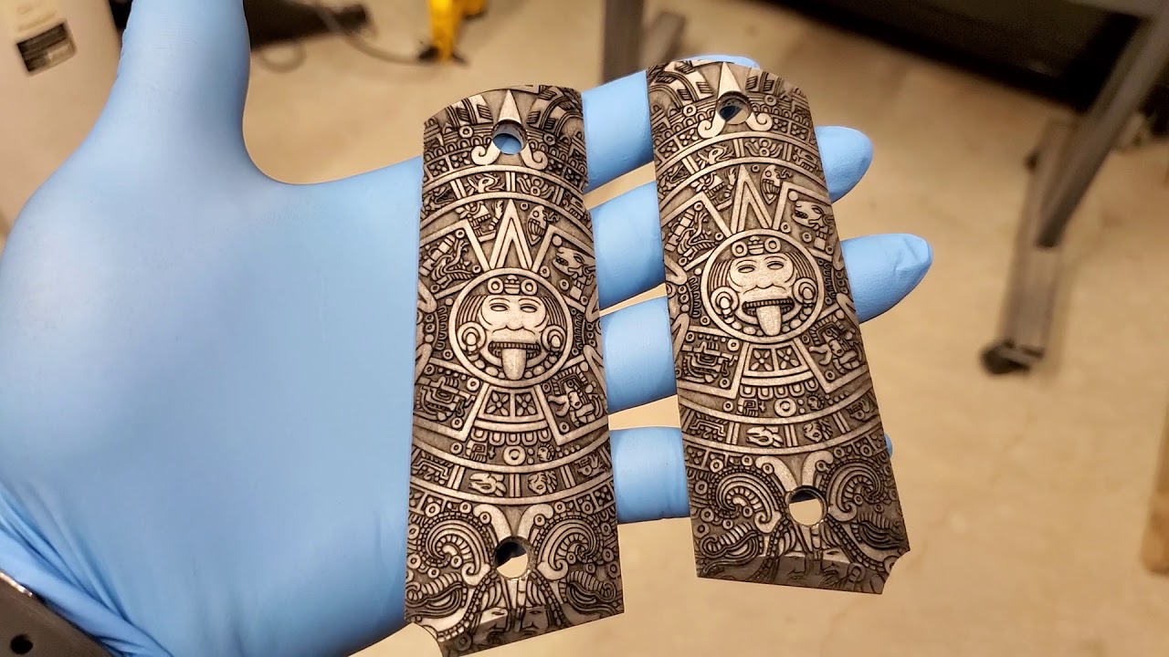 1911 Colt Aztec grips - YouTube