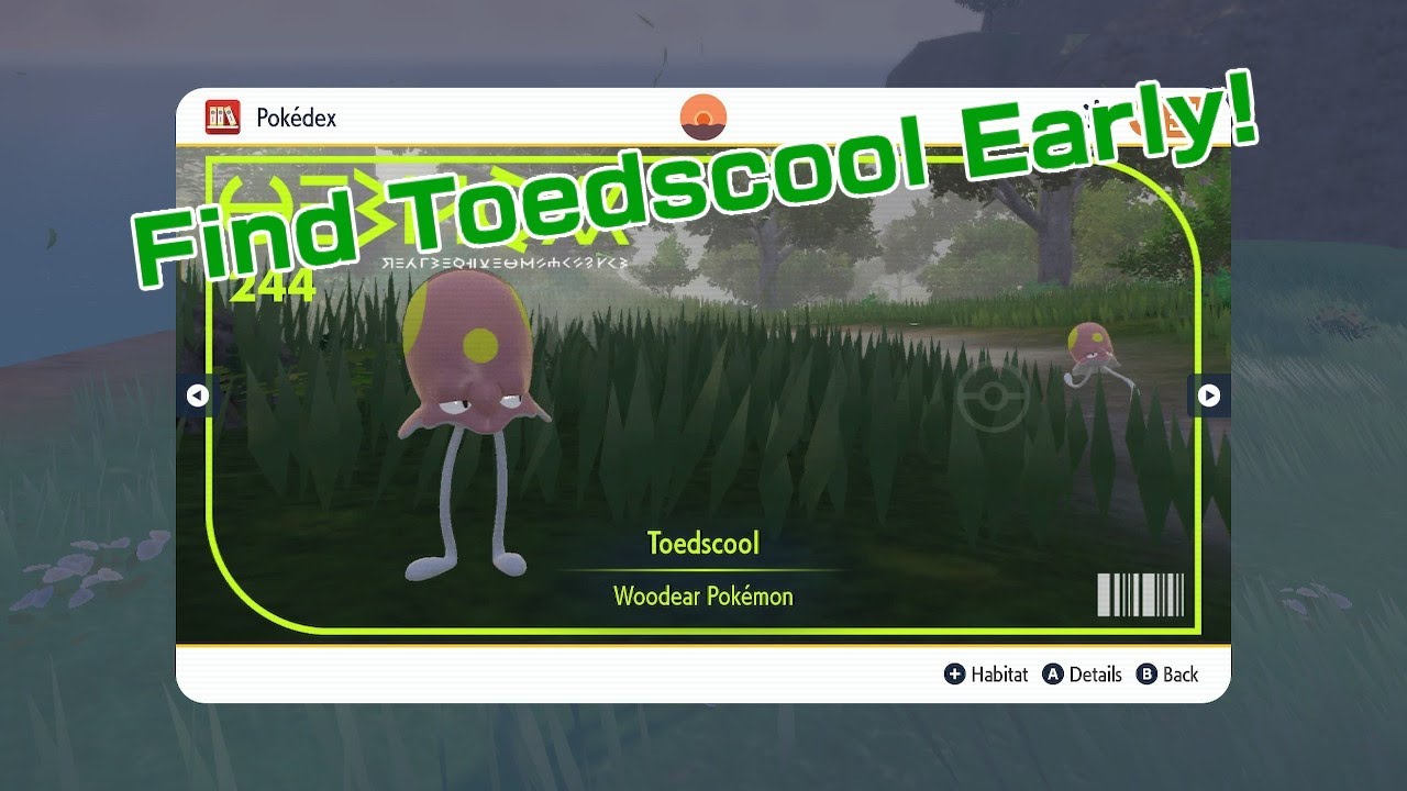 Where to Find Toedscool Early Game! - YouTube