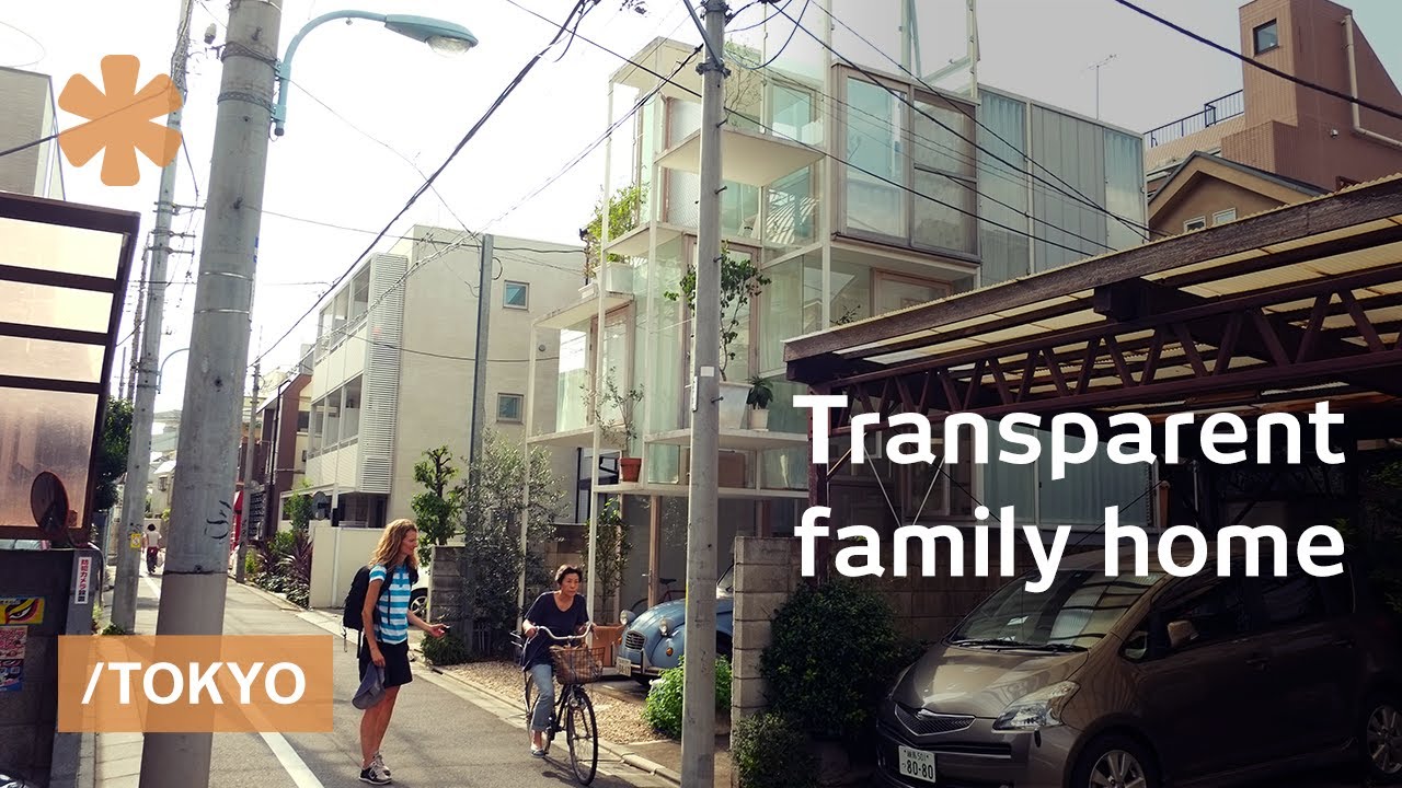 Sneak peek at a skinny, multilevel & transparent Tokyo house - YouTube