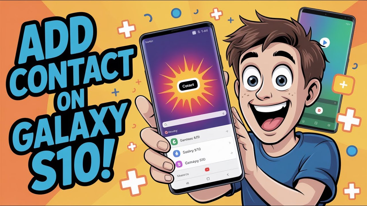 How To Add A Contact To The Samsung Galaxy S10 - YouTube