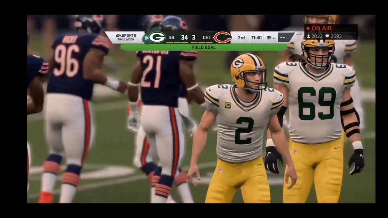 Madden Gambling Is Here! Packers Vs Bears Live Madden 20 Simulation ...