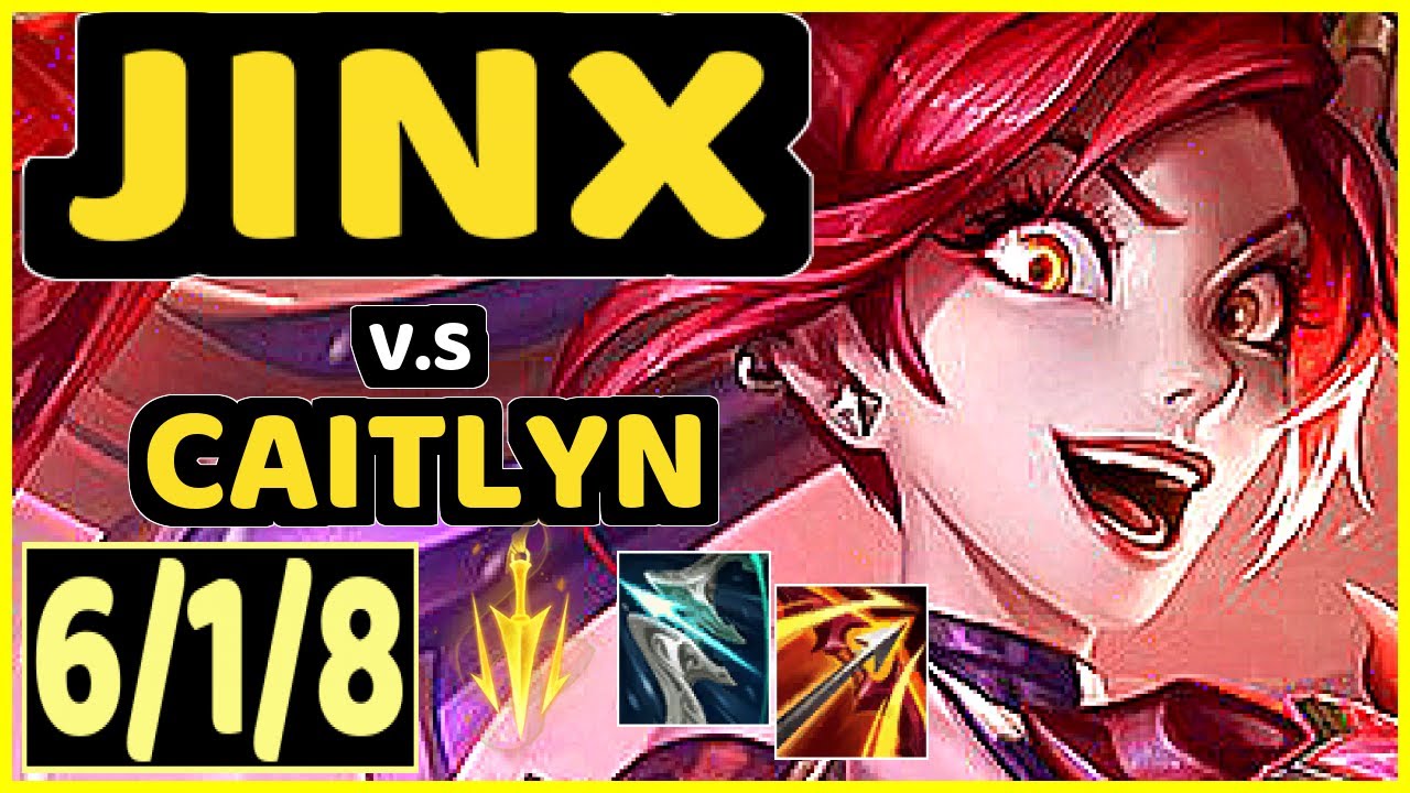 JINX vs CAITLYN - 6/1/8 KDA BOTTOM ADC GAMEPLAY - EUW Ranked MASTER ...