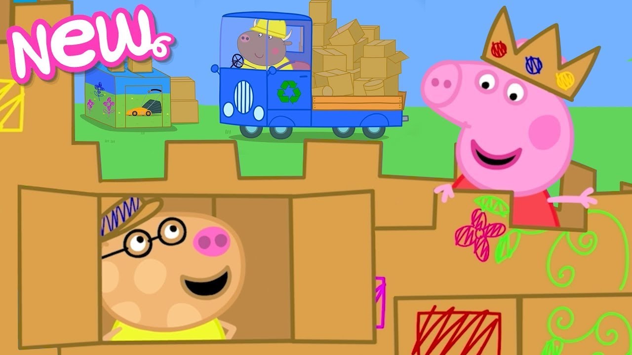 Peppa Pig Tales 🏰 Building A Cardboard Castle! 🖍️ BRAND NEW Peppa Pig ...
