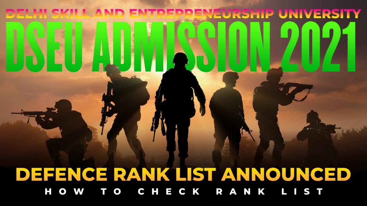 DSEU Admission 2021: Defence Rank List Annouced | How To Check Rank ...