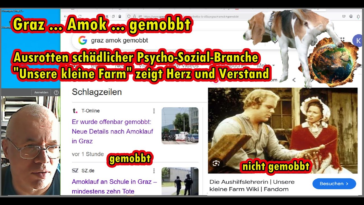 Graz ... Amok ... gemobbt. Ausrotten schädlicher Psycho-Sozialbranche ...