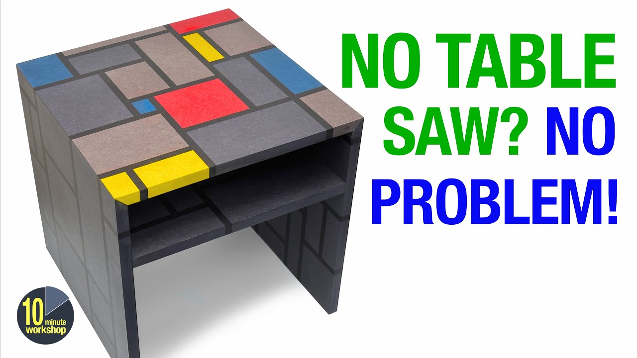 Patchwork side table without a table saw [video 512] - YouTube