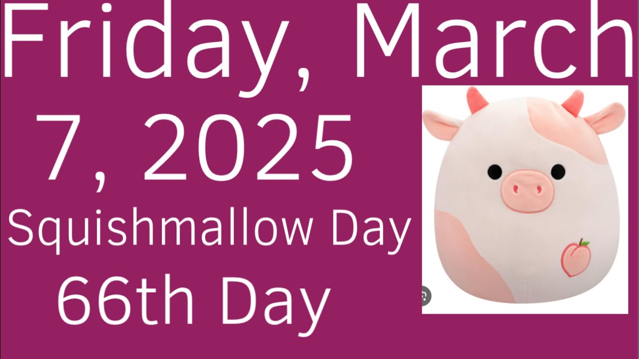 March 7, 2025 (Friday) Squishmallow Day (66th day) #squishmallows #cute ...