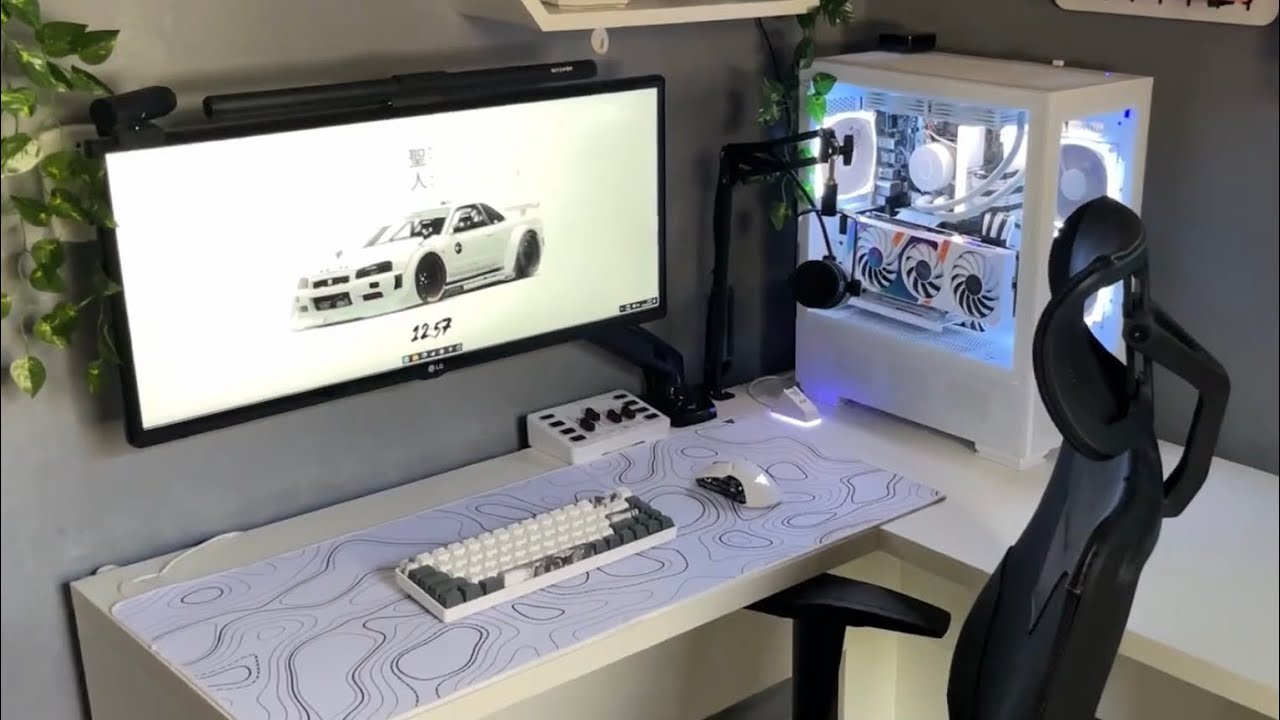 MEU SETUP BRANCO ATUALIZADO - AGORA COM UM SOFÁ! - Julho/2023 - YouTube