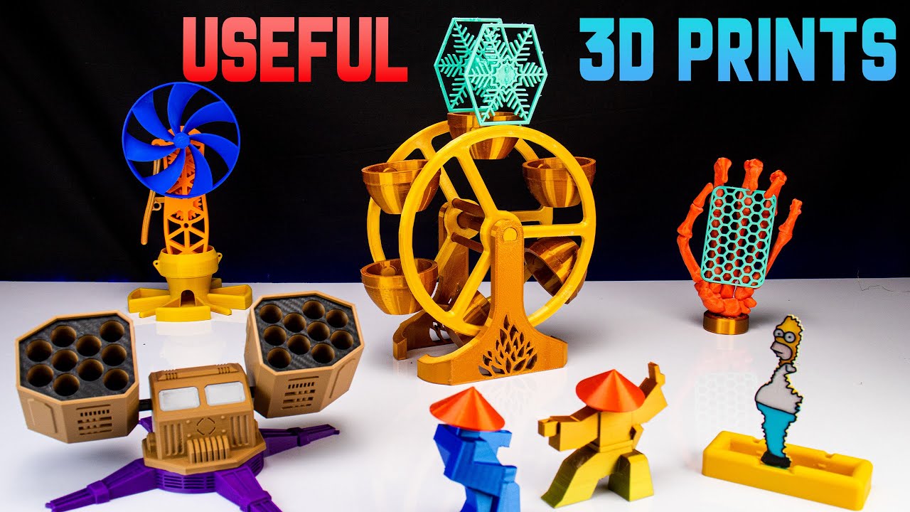 USEFUL & FUNNY Things to 3D Print First - YouTube