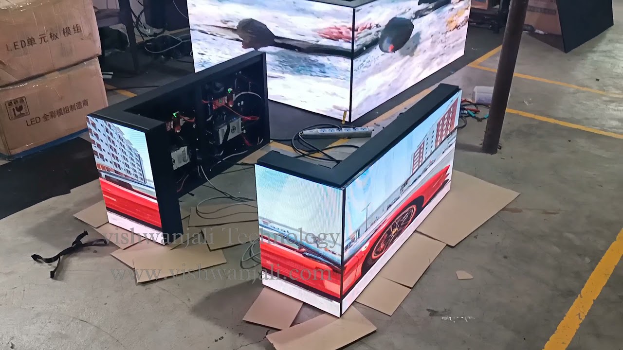 L Shape led Display for indoor purpose - YouTube