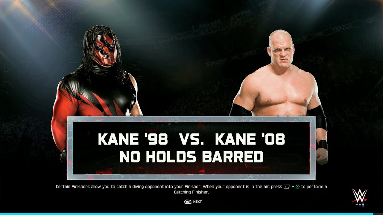 WWE 2K25 FULL MATCH - Kane 98 vs. 08 - No Holds Barred Dream Match ...