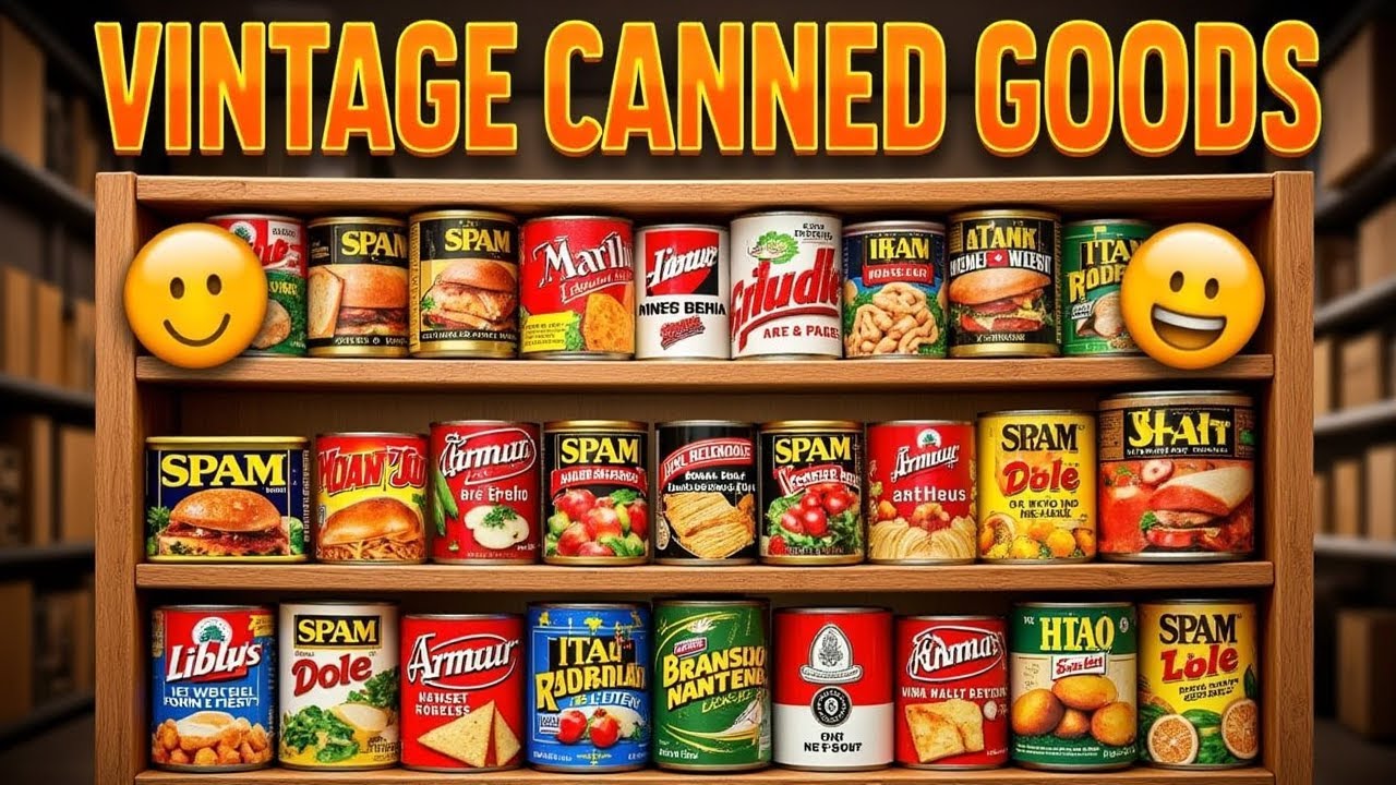 I'm OBSESSED with These 20 Retro Canned Foods from the 1970s! - YouTube