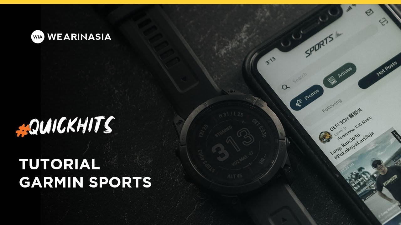 TUTORIAL GARMIN SPORT, GARMIN USER WAJIB TAU!!! - YouTube