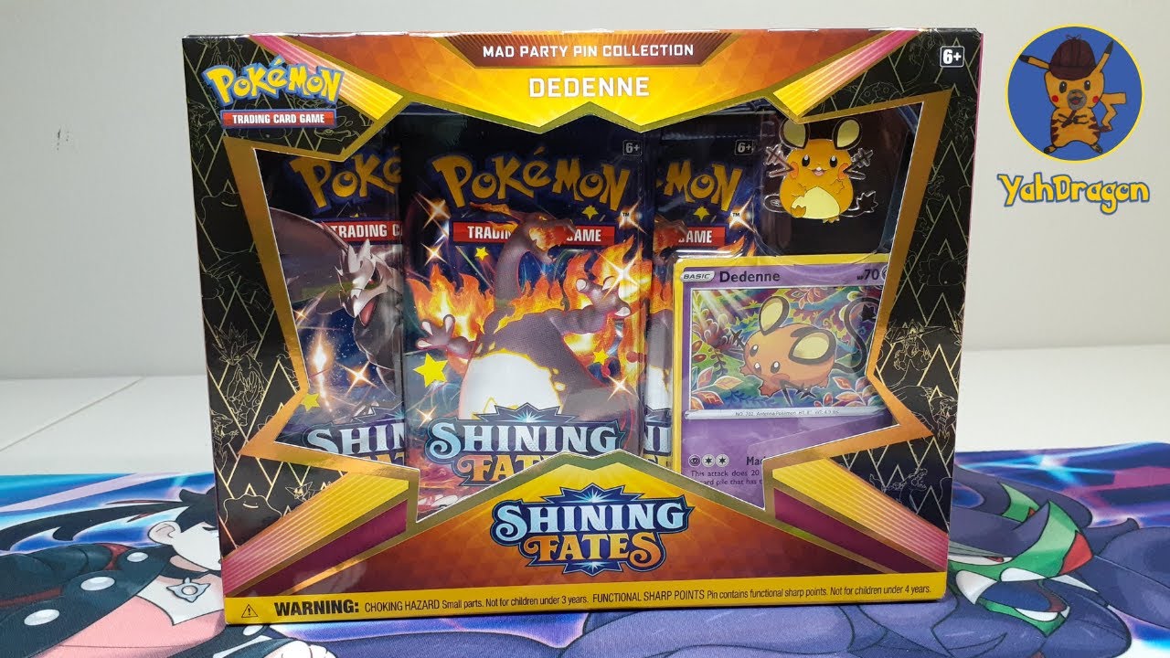 Unboxing Pokemon TCG Shining Fates - Mad Party Pin Collection Box ...