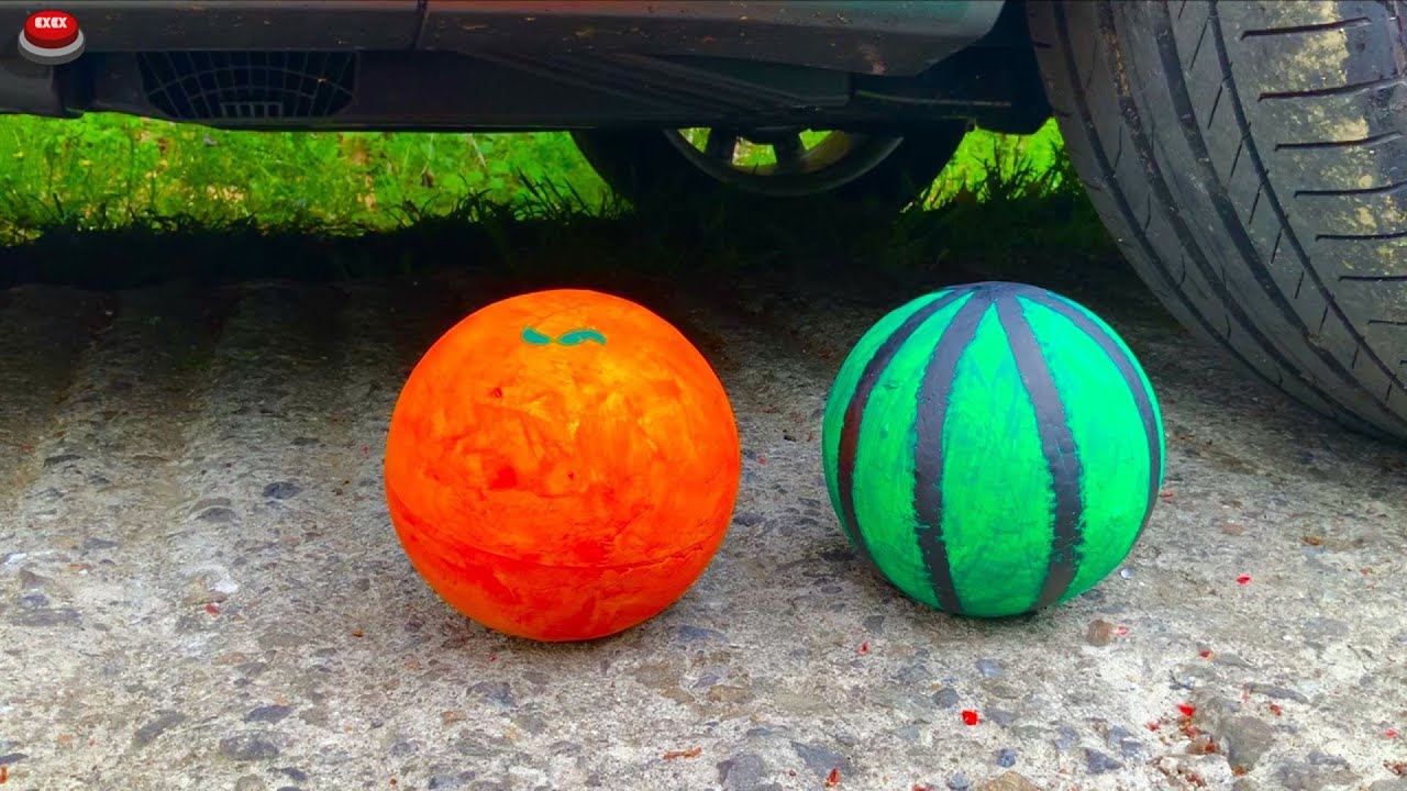 Experiment Car vs Watermelon Orange | Crushing Crunchy & Soft Things by ...