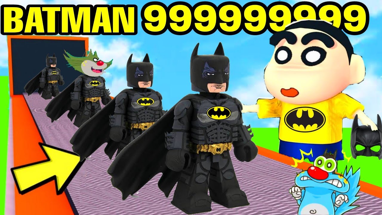 Shinchan Opened BATMAN factory With OGGY and JACK In Roblox! Super Hero ...
