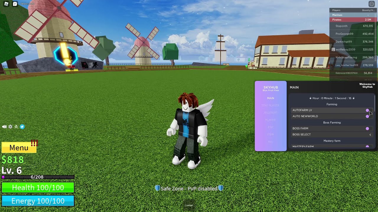 Roblox OP Blox Fruit AutoFarm Gui Script (Infinite Stamina, Bypassed ...