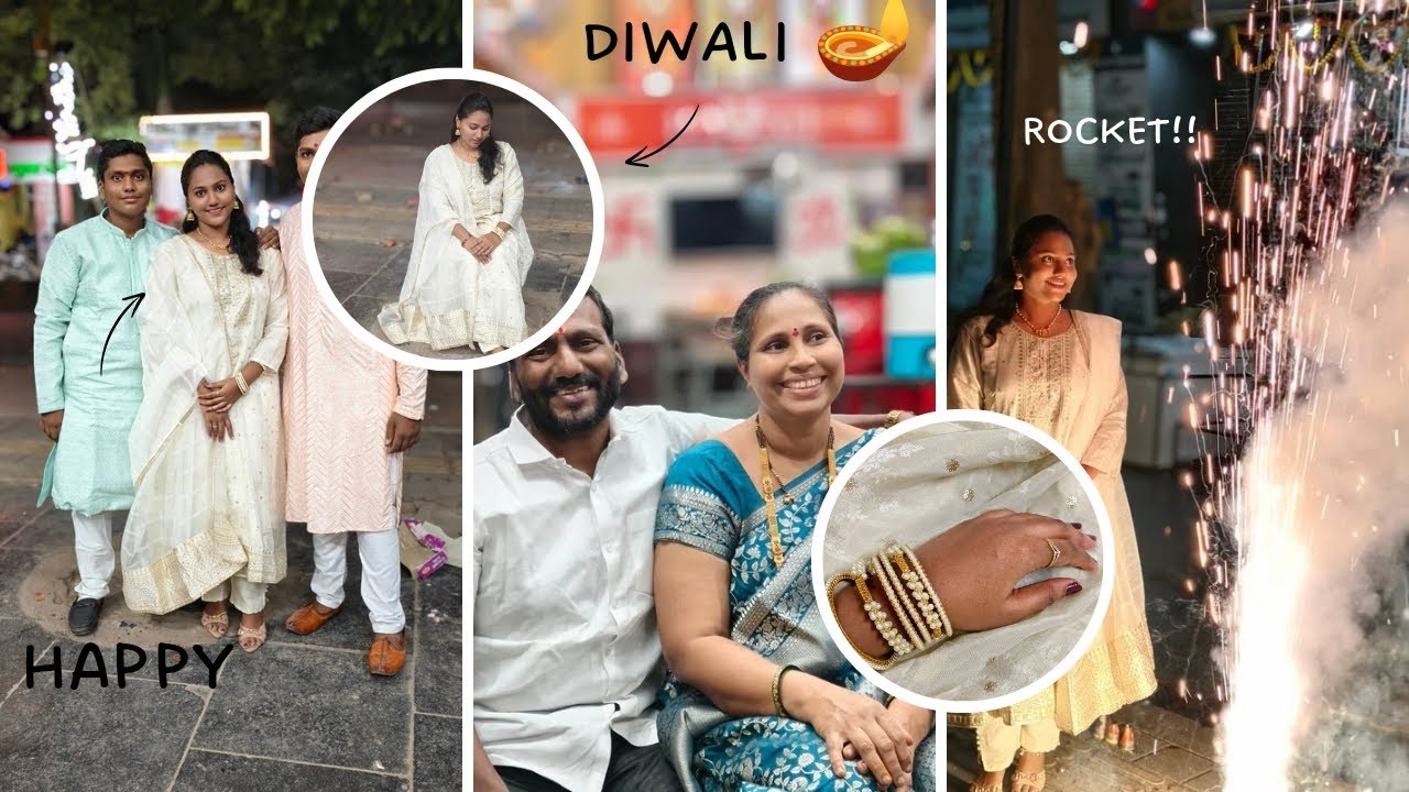 🪔 Diwali 2025 vlog | Family sobat dhamal, fatake ani maja | Rocket nahi ...
