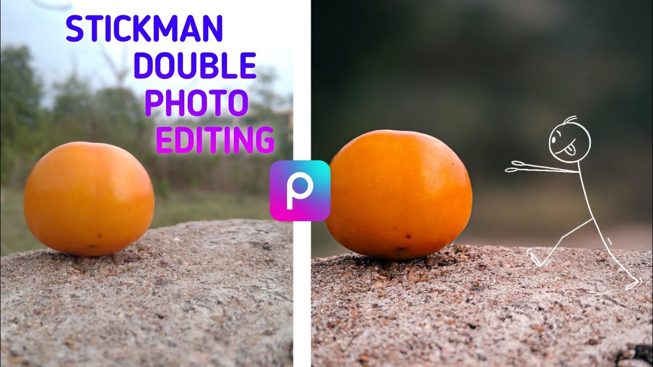 Creative mobile photo editing | stickman double photo editing - YouTube