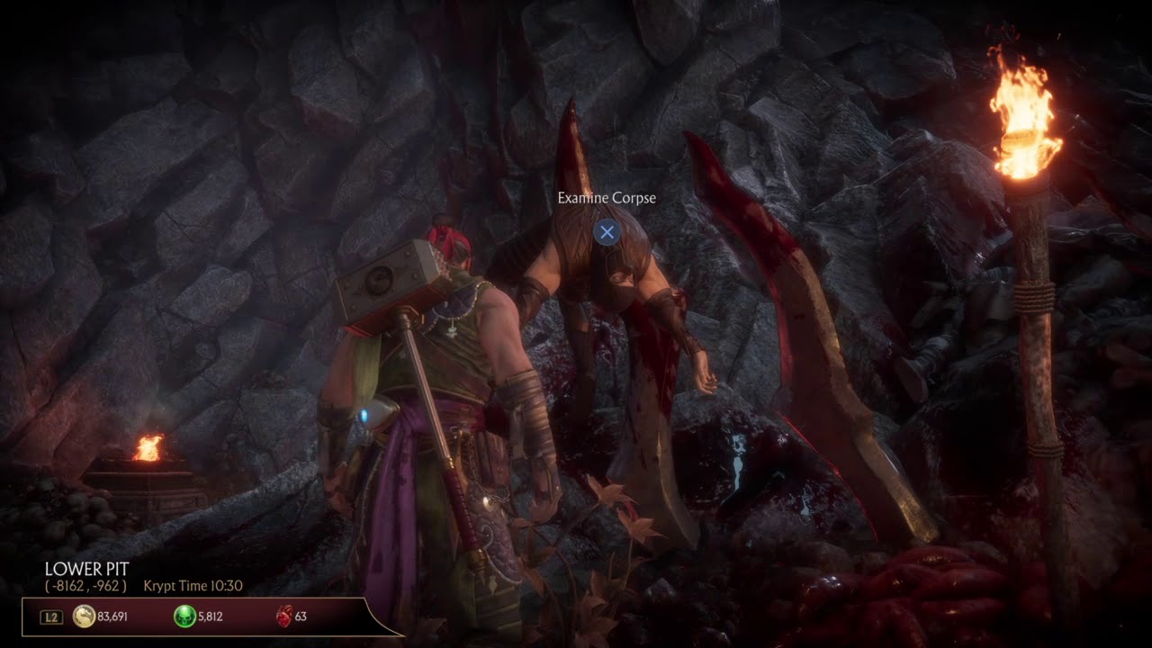 Mortal Kombat 11 smoke pit fall - YouTube