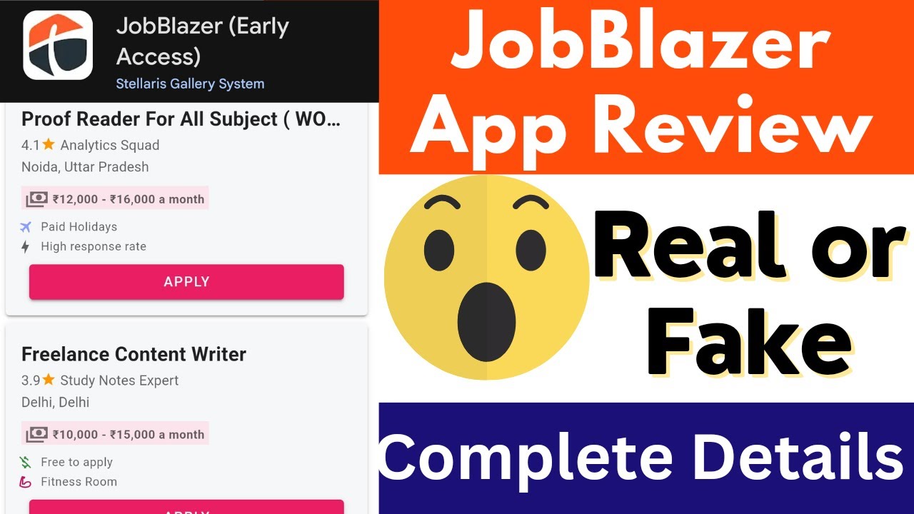 JobBlazer App Real or Fake | JobBlazer App Review | Scam or Legit ...
