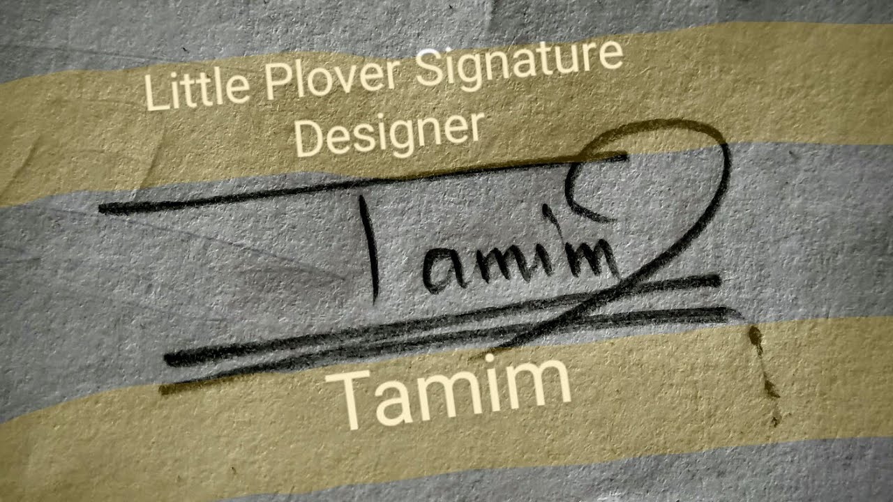 Tamim Name Signature - YouTube