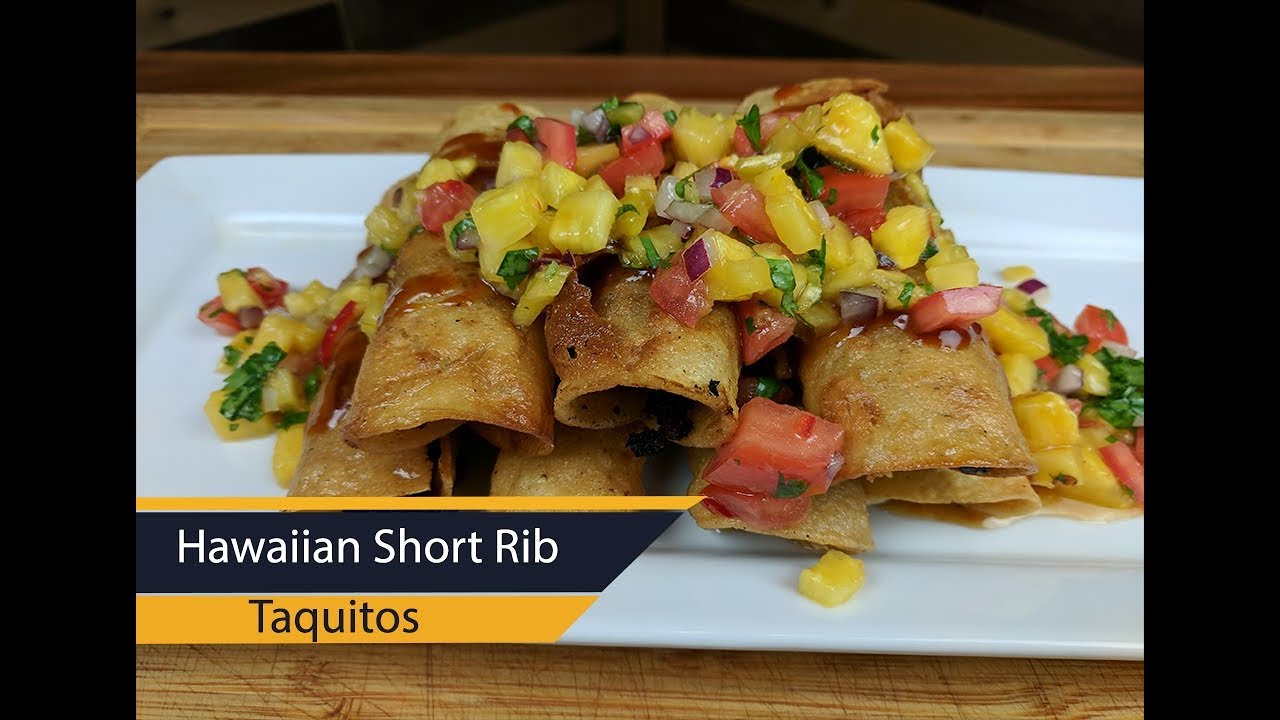 Weber Kettle Grill Smoked Short Rib Taquitos Recipe | Hawaiian Style ...