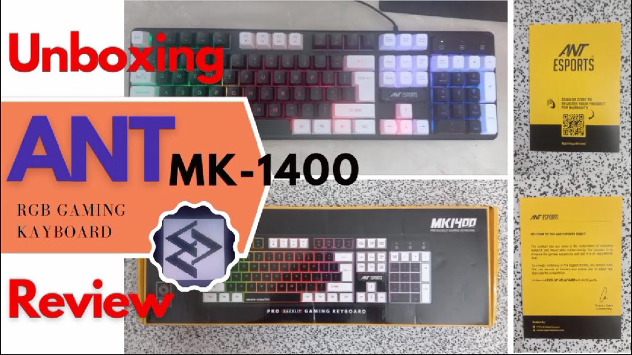 ANT Esports MK1400 RGB Gaming Keyboard - YouTube