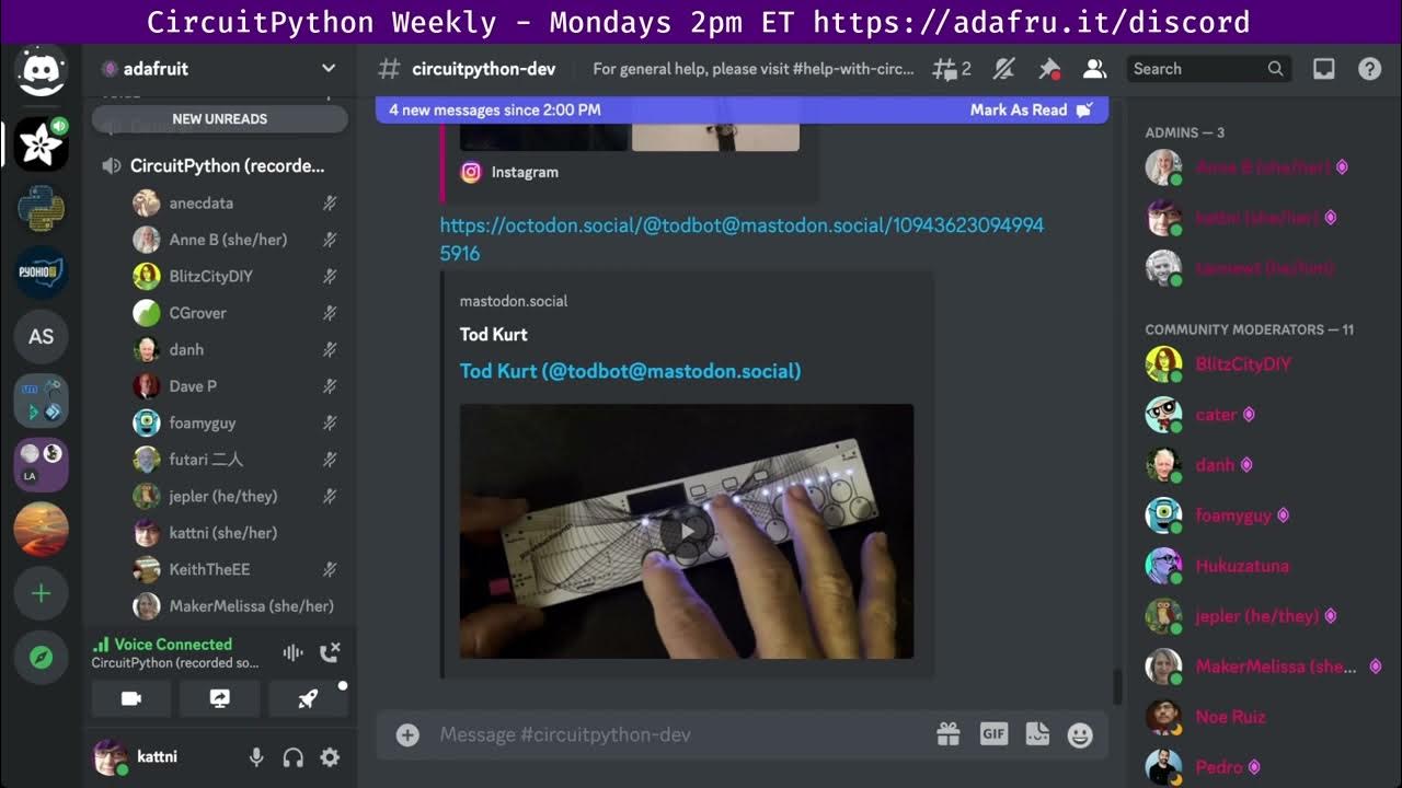 CircuitPython Weekly Meeting for December 5th, 2022 @circuitpython #circuitpython #adafruit ...