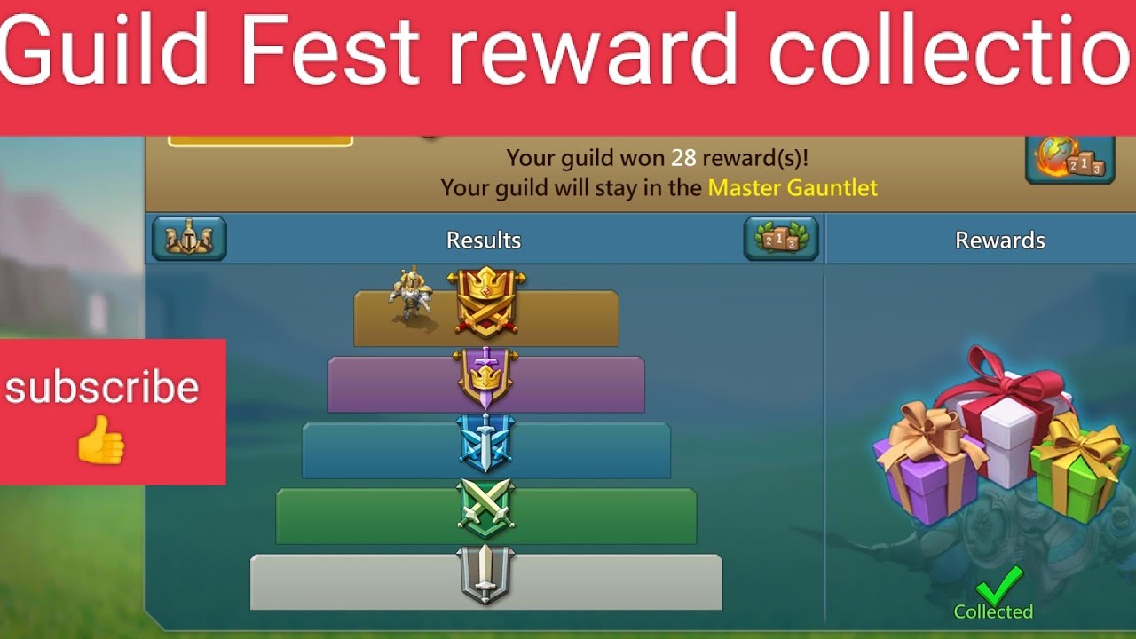 Guild fest reward collection LORDS MOBILE GAME - YouTube