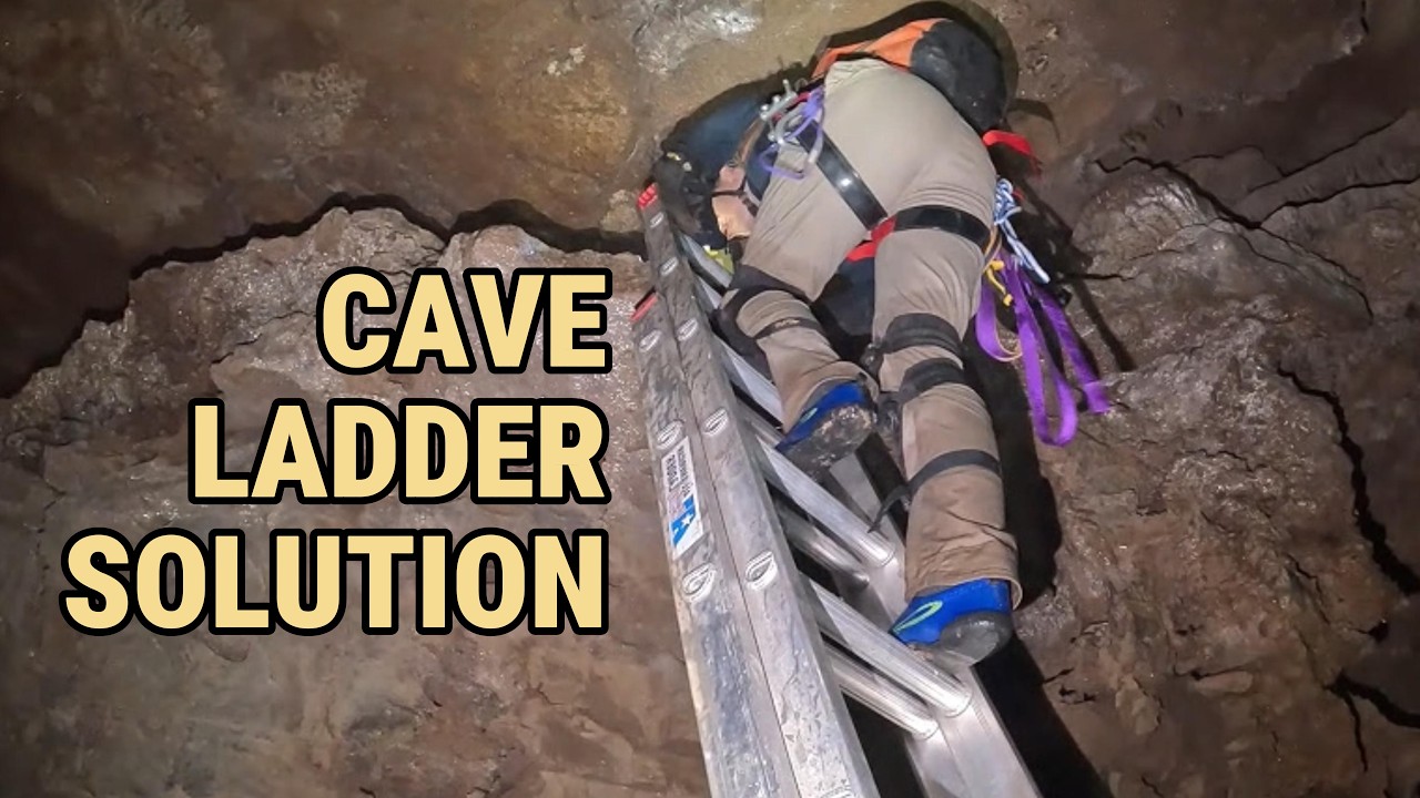 Ladder, Rope and Handline Used to Explore this Wet Indiana Cave - YouTube
