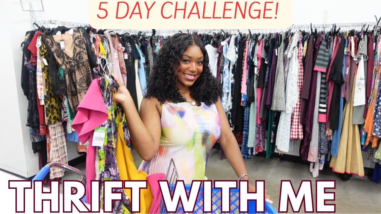 Part 3 COME THRIFT WITH ME 5 DAY CHALLENGE + TRY ON HAUL - YouTube