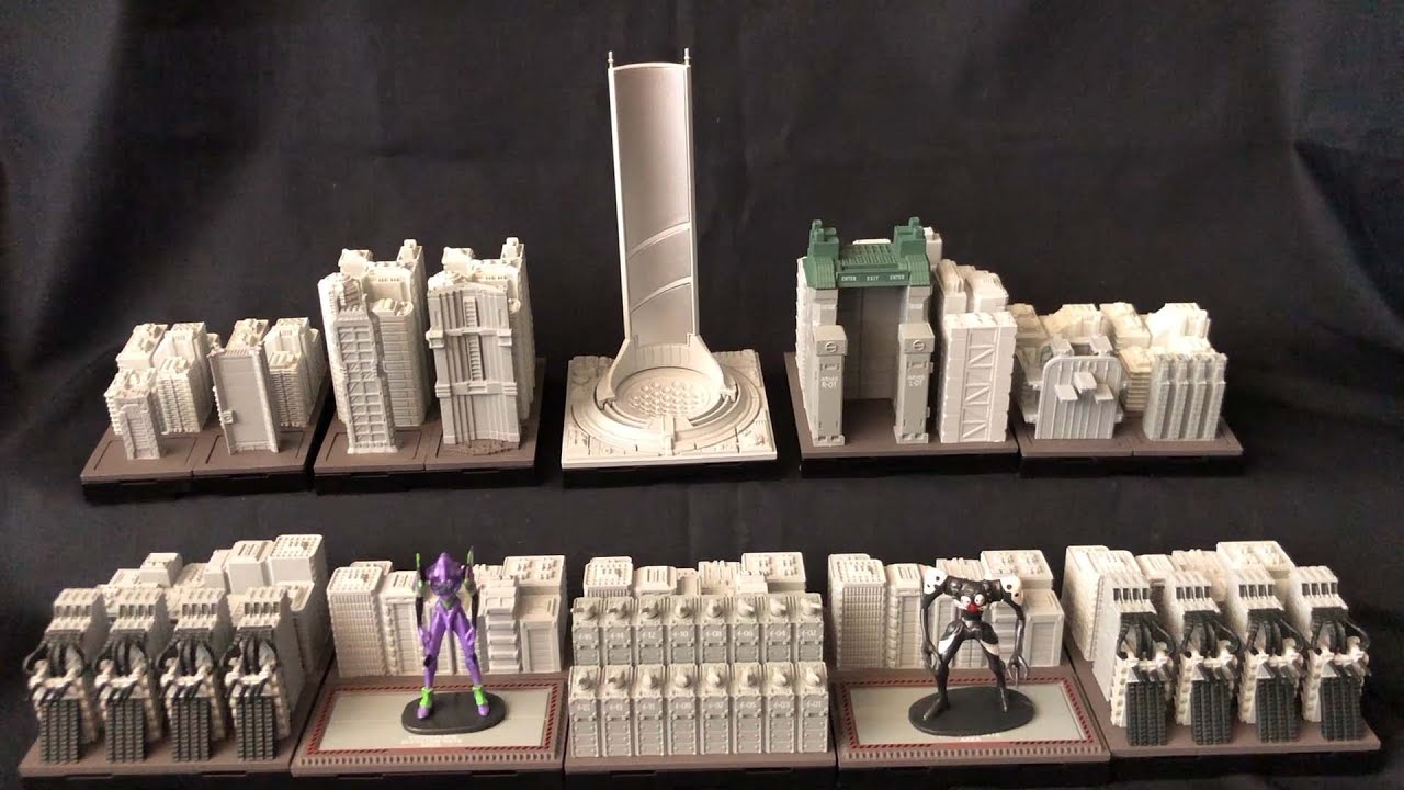 Unboxing Geocraper Neo Genesis Evangelion Tokyo 3 1/25000 scenery set ...