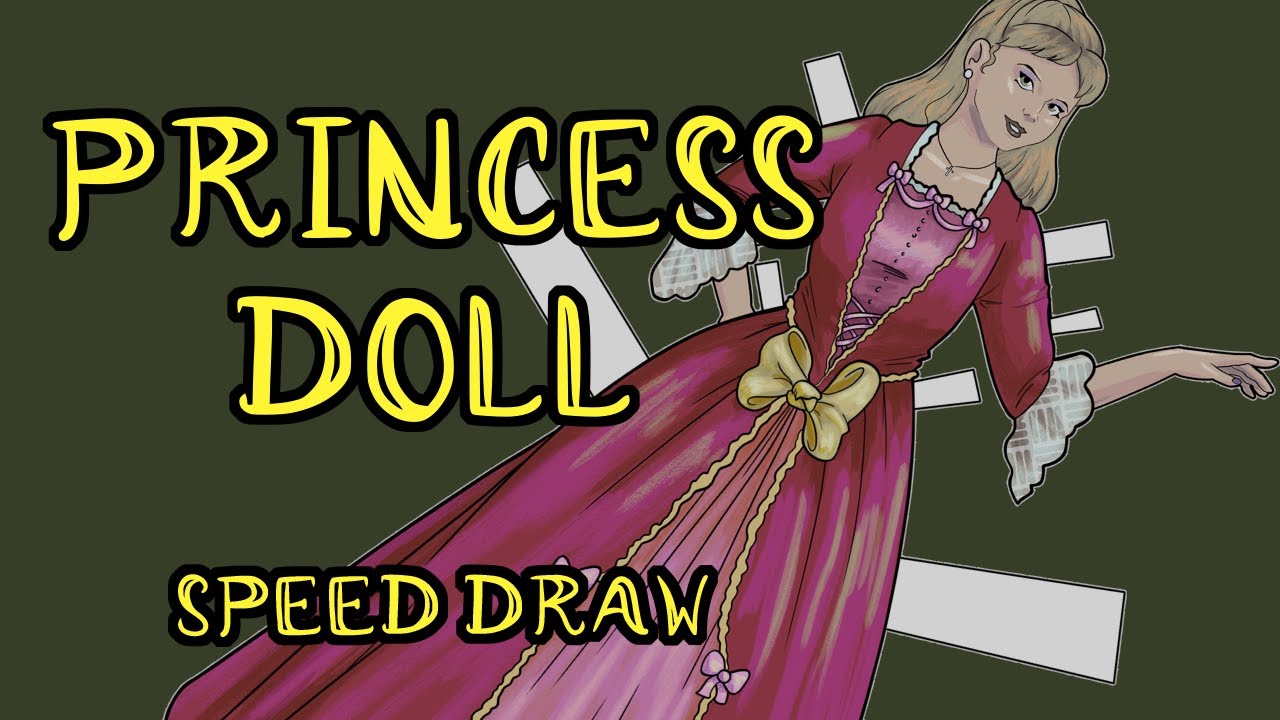 Princess Buffy Gown - Speed Draw - YouTube