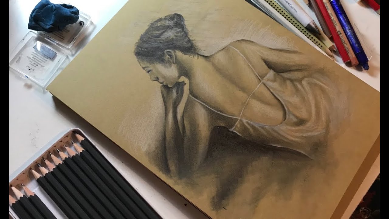 time-lapse drawing - 1 hour in 1 minute n°1 - YouTube