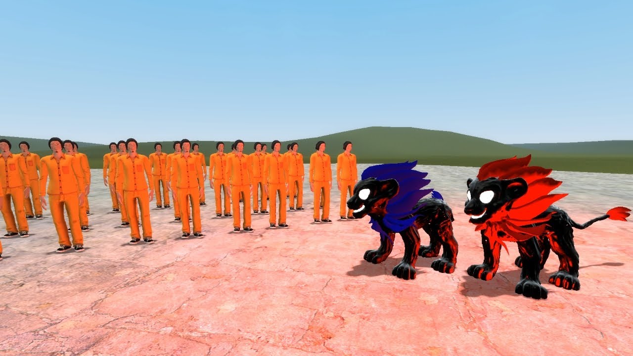 CARTOON LION from TREVOR HENDERSON vs HUMAN Mini Test in Garry's Mod ...