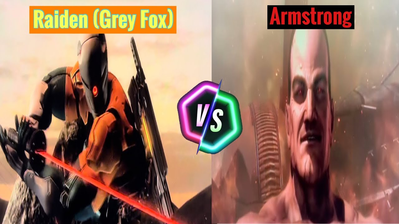 Metal Gear Rising: Revengeance - Raiden (Grey Fox) Vs Armstrong! - YouTube