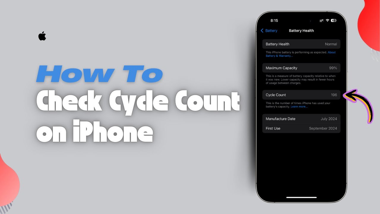 How to Check Cycle Count on iPhone - YouTube