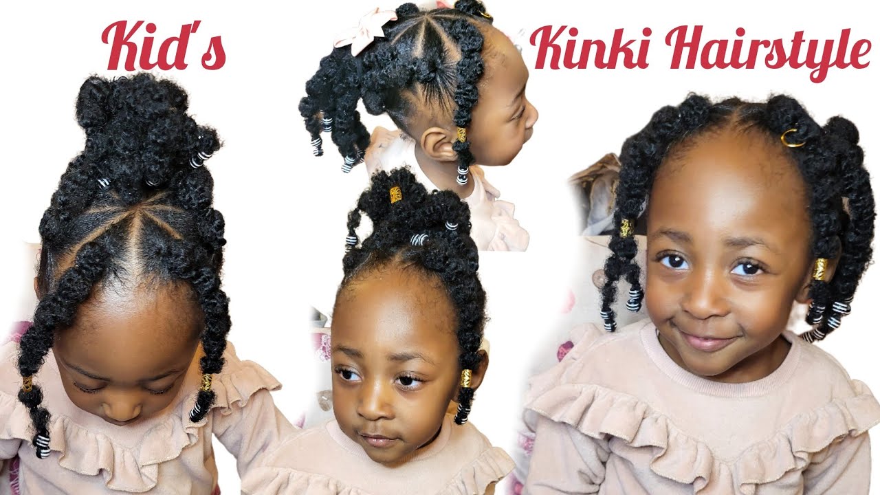 Easy Kids Kinki Hairstyle | Protective Hairstyle For Girls 😍 - YouTube