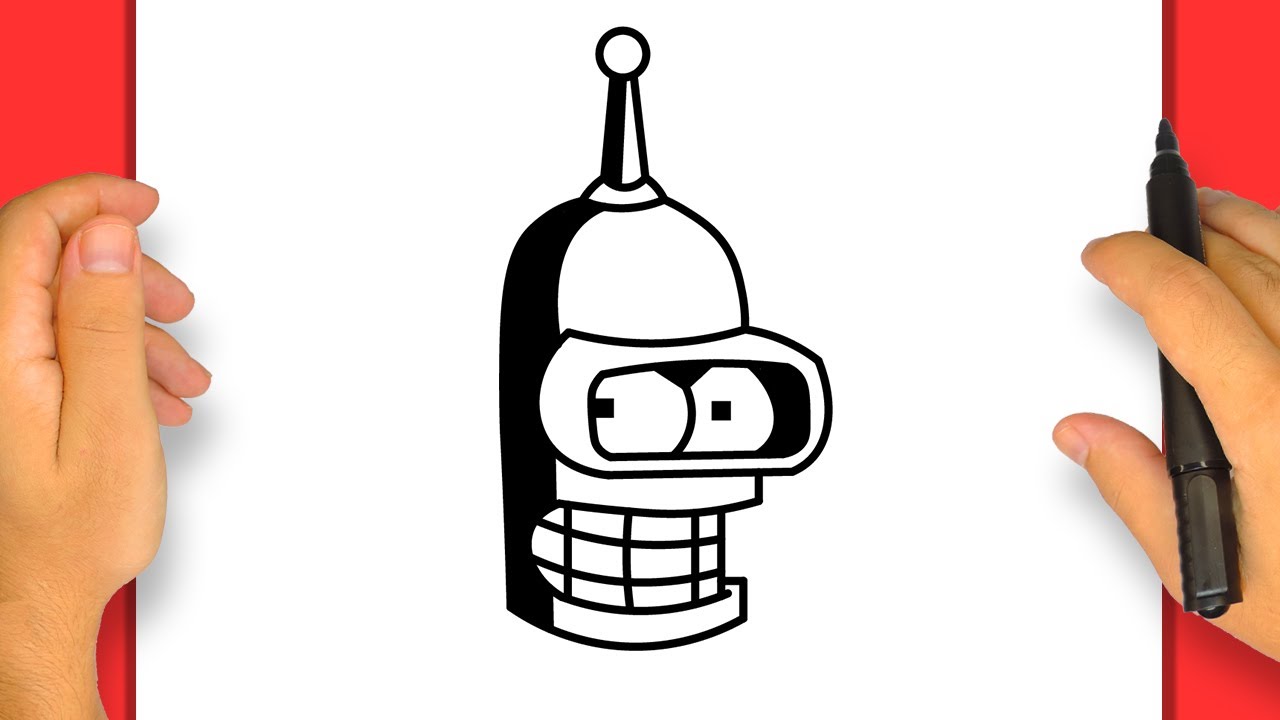 How to Draw Bender from Futurama | Step by Step Simple and Easy - YouTube