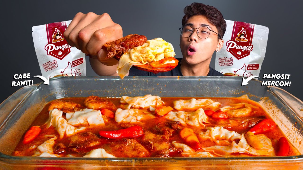 S4DIS!! MUKBANG PANGSIT NYAI MERCON TULANG RANGU + CABE RAWIT!! PERUT ...