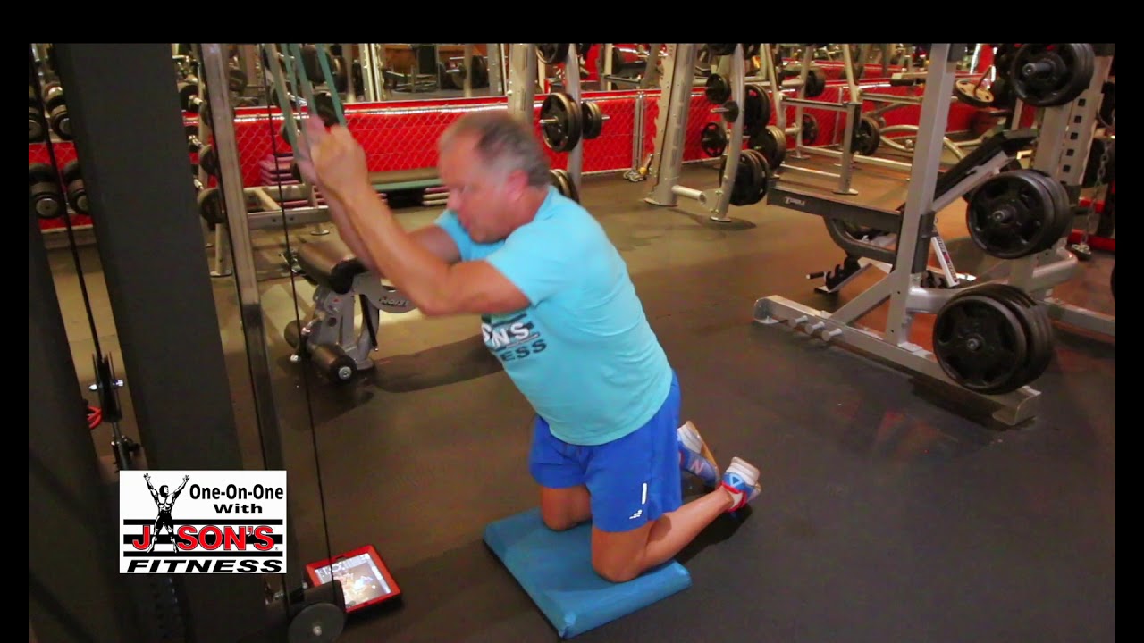 Band Ab Crunch Exercise-One-On-One with Jason's Fitness - YouTube