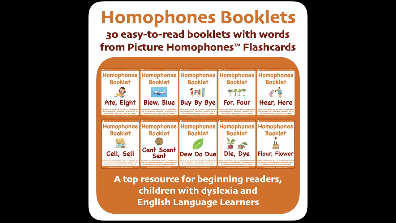 HOMOPHONES BOOKLETS to help advanced students learn and practice ...