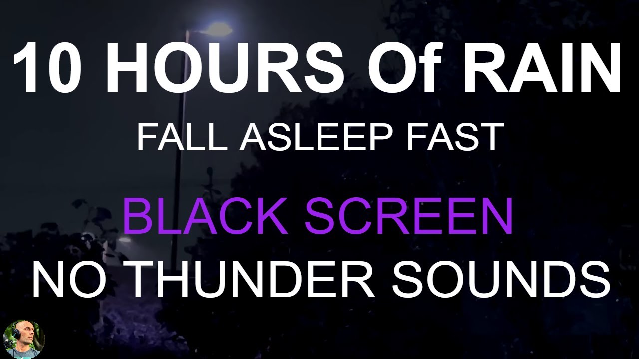 10 Hours Of Black Screen Rain Sounds For Sleeping Heavy Night Rain No