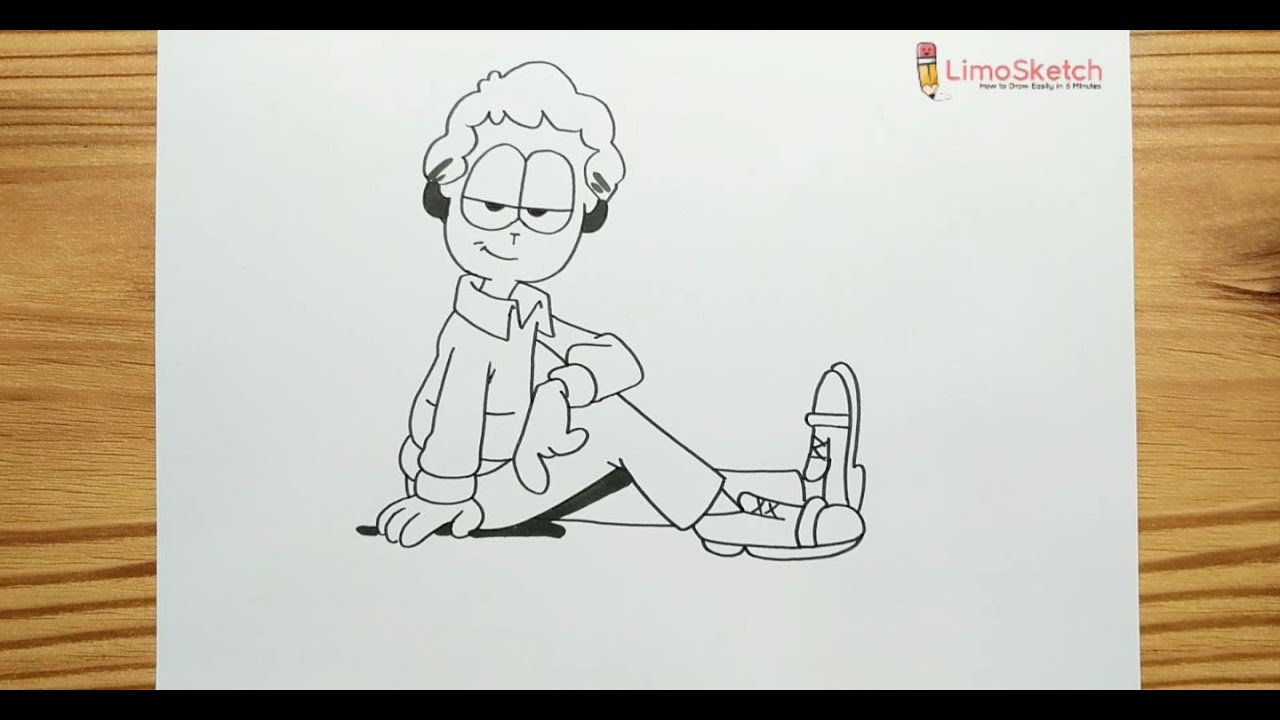 HOW TO DRAWING JON ARBUCKLE - THE GARFIELD - YouTube