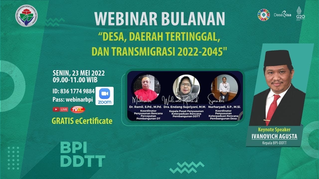 Proyeksi Desa Daerah Tertinggal Dan Transmigrasi 2022 2045 Youtube