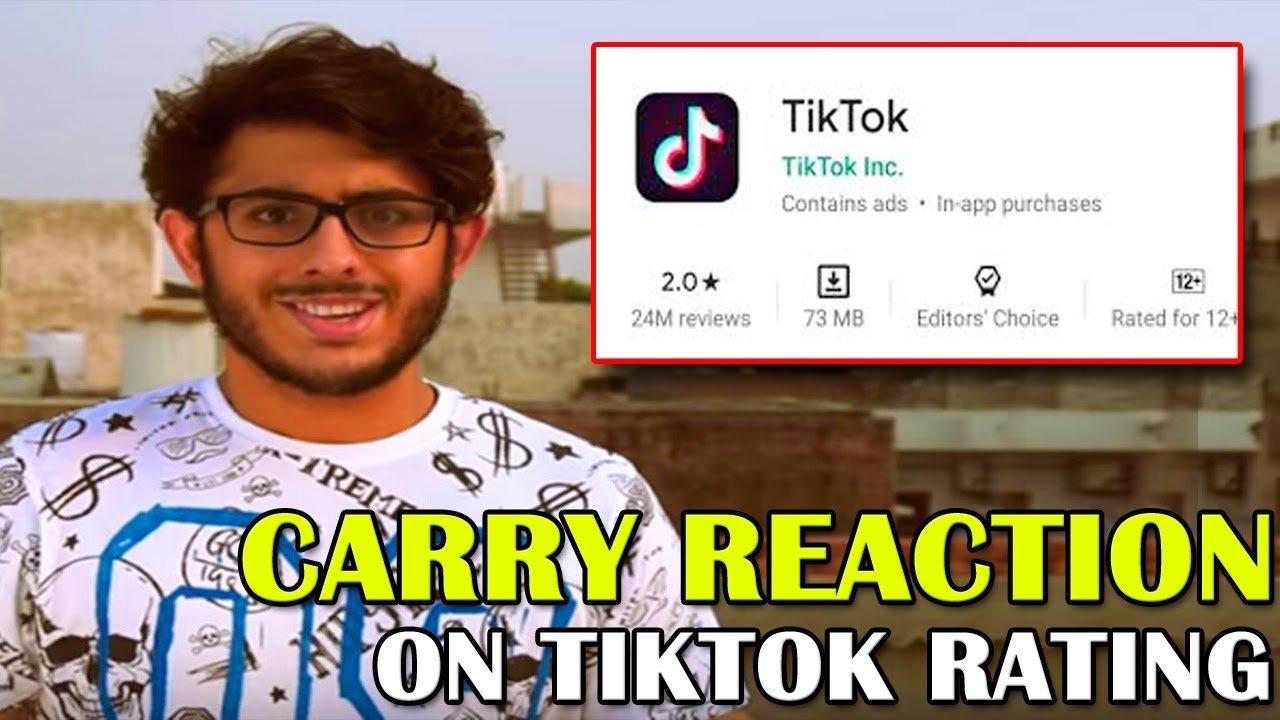 Carryminati reaction on Tik Tok down fall Rating | Youtube vs Tiktok ...