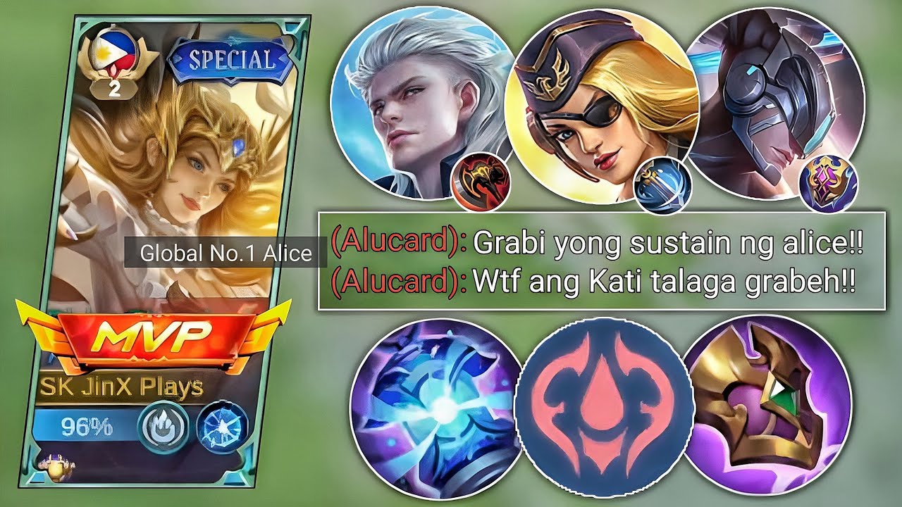 THIS IS BEST BUILD AND EMBLEM FOR ALICE (Must Try)🔥 BEST BUILD AND ...