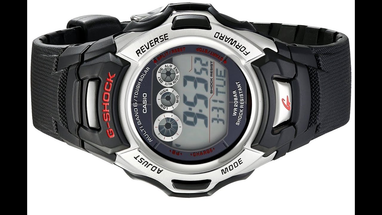 Casio Men's GWM500A 1 G-Shock Resin Solar Sport Watch - YouTube